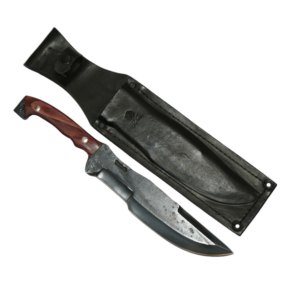 Tracker Adventure 10" Knife in Carbon Steel 5160, Stabilized Wood ...